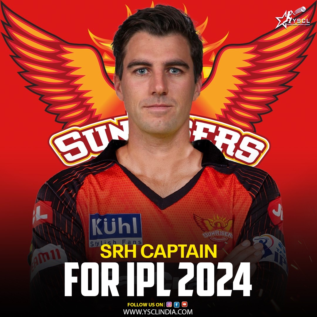 New captain for SRH in IPL 2024. - Young Stars Cricket League